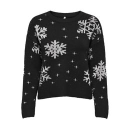 Only Damen Only Weihnachtspullover &raquo;ONLXMAS ROLFA LS ONECK SNOWFLAKES KNT&laquo; XS