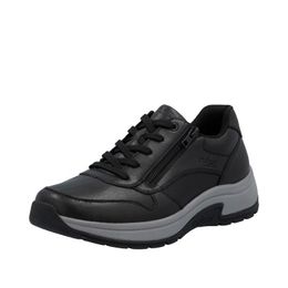 Rieker Herren Sneaker Schn&uuml;rschuh, Halbschuh, Freizeitschuh mit gepolstertem Schaftrand schwarz 45