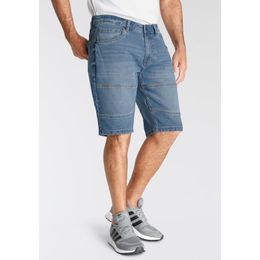 H.I.S. H.I.S Herren Jeansbermudas entspannte Passform, gerader Beinschnitt, modische Washed-Optik blau 40, N-Gr