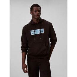 Calvin Klein Jeans Herren Kapuzensweatshirt &raquo;LS EU 350TERRY CKNY BOX GRAPHIC&laquo;, Mit Rundhalsausschnitt, regular fit schwarz S