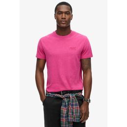 Superdry Herren Rundhalsshirt &raquo;ESSENTIAL LOGO EMB TEE&laquo; pink L