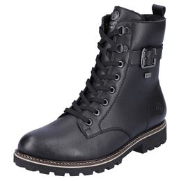 Remonte Damen Winterboots , Blockabsatz, Schn&uuml;rboots, Outdoorschuh mit Zierschnalle schwarz 42