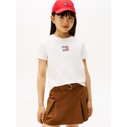 Tommy Hilfiger M&auml;dchen T-Shirt &raquo;RHINE STONE FLAG TEE S/S&laquo; Kinder bis 16 Jahre beige 5 (110)