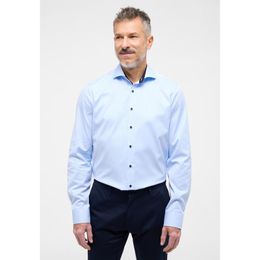 Eterna Herren Langarmhemd &raquo;SLIM FIT&laquo; NON IRON (b&uuml;gelfrei) blau 44, Normalgr&ouml;&szlig;en