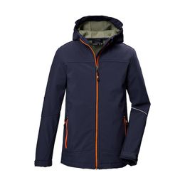 Killtec Jungen Softshelljacke &raquo;KOW 366 BYS SFTSHLL JCKT&laquo; Wasserabweisende Softshelljacke mit Fleece, Kapuze und Reflektoren blau 116