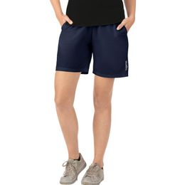 TRIGEMA Damen Jerseyhose &raquo;TRIGEMA Sport-Shorts mit Innenslip aus Netz&laquo; blau L, US-Gr&ouml;&szlig;en