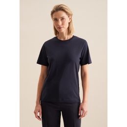 Seidensticker Damen Seidensticker T-Shirt &raquo;Schwarze Rose&laquo; 1/2 Rundhals Uni blau L