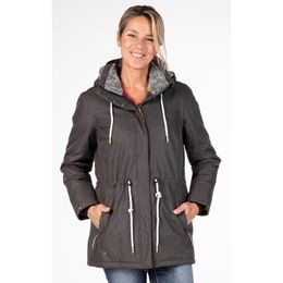Lpo Damen LPO Parka &raquo;PAISLEY II NEW WOMEN&laquo; leicht wattierter Parka mit abnehmbarer Kapuze grau 36 (S)