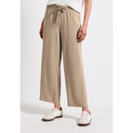 Street One Damen Street One Stoffhose &raquo;Style Emee&laquo; Sommerhose mit elastischem Bund mit Tunnelzug beige 36, L&auml;nge 26