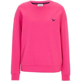 bonprix Damen bonprix Sweatshirt &raquo;Sweatshirt mit Stickerei&laquo;, l&auml;ssig geschnittene Passform, bestickte Optik, ohne Verschluss rosa 40/42 (M)