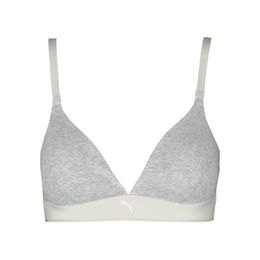 Puma Damen Puma B&uuml;gelloser BH &raquo;Puma WOMEN COTTON TRIANGLE BRALETTE&laquo; herausnehmbare gepolsterte Cups f&uuml;r anpassungsf&auml;higen Look L, N-Gr