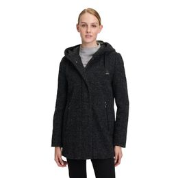 Gil Bret Damen Wolljacke mit Kapuze mit Kapuze schwarz 46