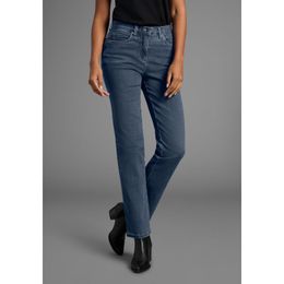 Arizona Damen Gerade Jeans &raquo;Annett&laquo; bequeme Passform, 5-Pocket-Style, hohe Taille blau 34, N-Gr