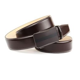 Anthoni Crown Herren Lederg&uuml;rtel Perfekte Eleganz in Mocca f&uuml;r Anz&uuml;ge und Jeans braun