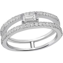 Firetti Damen Fingerring &raquo;Schmuck Geschenk Silber 925 Damenring Ring Mitte Oktagon Schliff&laquo; mit Zirkonia (synth.) silber
