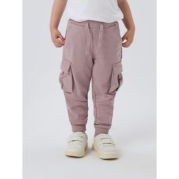 name it Jungen Jogginghose &raquo;NMNOLI f&uuml;r Unisex mit elastischem Bund und schlichtem Look&laquo; regular fit, uni, elastischer Bund rosa 80, N-Gr