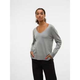 V&eacute;ro Moda Vero Moda Damen Strickpullover &raquo;VMSILJE LS V-NECK PULLOVER GA NOOS&laquo; schwarz M