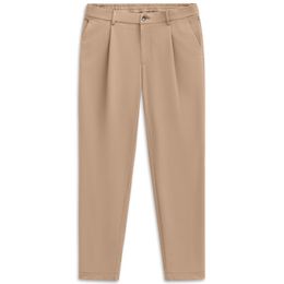Bugatti Damen Bugatti Bundfaltenhose &raquo;Tapered Fit&laquo; mit Flexcity Performance Stretch beige 40, L&auml;nge 34