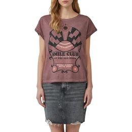 Qs Damen QS T-Shirt mit Print rot XXL