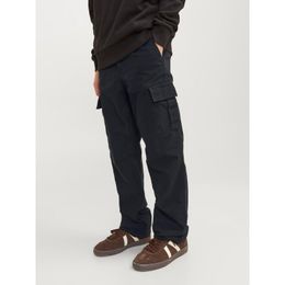 Jack & Jones Jack & Jones Junior Jungen Cargohose &raquo;JPSTKANE praktisch, pflegeleicht, l&auml;ssig&laquo; unifarben, modisch, relaxed fit, Web schwarz 158, N-Gr