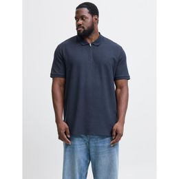 Jack & Jones PlusSize Jack & Jones Plussize Herren Jack & Jones PlusSize Poloshirt &raquo;JJEAUSTIN ZIP POLO SS NOOS PLS&laquo; blau 4XL