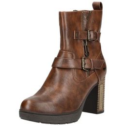 Mustang Shoes Damen High-Heel-Stiefelette &raquo; Stiefelette Lederimitat/Textil&laquo; 38