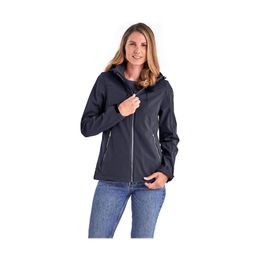 Killtec Damen Softshelljacke &raquo;Damen Softshelljacke&laquo; Wasserabweisende, winddichte Softshelljacke mit abnehmbarer Kapuze blau 42