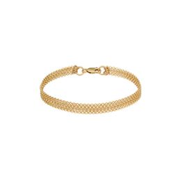 Elli Damen Armband &raquo;Breit Glieder Basic Silber 925&laquo; gold