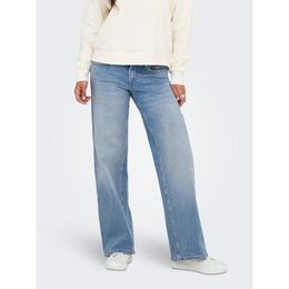 Only Damen Only Low-rise-Jeans &raquo;ONLJUDY-O LW WIDE LEG DNM TAI433 NOOS&laquo; blau M (38), N-Gr