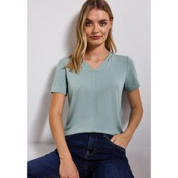 Street One Damen Street One V-Shirt aus Viskose-Stretch blau 42