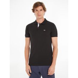 Tommy Jeans Herren Poloshirt &raquo;TJM SLIM PLACKET POLO&laquo; schwarz XXL
