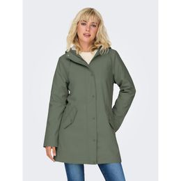 Only Damen Only Funktionsmantel &raquo;ONLSALLY RAINCOAT OTW NOOS&laquo; mit Kapuze und Teddypl&uuml;schfutter wei&szlig; XS