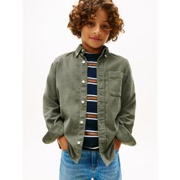 Tommy Hilfiger Jungen Langarmhemd &raquo;CORDUROY SHIRT&laquo; Kinder bis 16 Jahre gr&uuml;n 5 (110), N-Gr