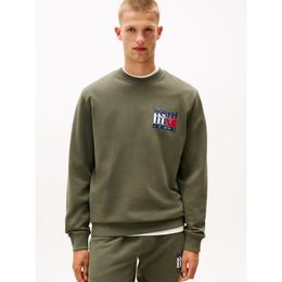 Tommy Jeans Herren Sweatshirt &raquo;TJM RWB FLAG&laquo;, Rundhals, regular fit, Print, Rippb&uuml;ndchen L