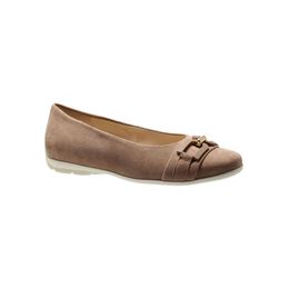Hassia Leder-Ballerinas "Pescara" in Hellbraun - 50% | Gr&ouml;&szlig;e 42 | Damen-ballerinas