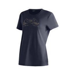Maier Sports Damen T-Shirt &raquo;Wilma Print&laquo; Damen Funktionsshirt, Freizeitshirt mit Aufdruck, Regular Fit blau 34