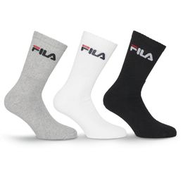 Fila Damen Tennissocken &raquo;UNISEX CREW TENNIS FULL TERRY SOCKS&laquo; 3 Stk. tlg. mit verst&auml;rkten Belastungszonen schwarz 35-38