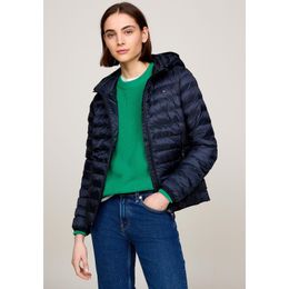Tommy Hilfiger Damen Steppjacke &raquo;LW PADDED GLOBAL STRIPE JACKET&laquo; Global Serie TH WOMEN, mti Global Stripe an der Kapuze blau XL (42)