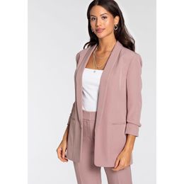 Laura Scott Damen Longblazer mit gerafften &Auml;rmeln rosa 38