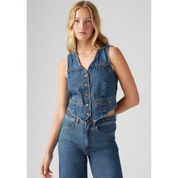 Levi's Levi's Damen Jeansweste &raquo;BRAIDED VEST&laquo; mit Ziern&auml;hten blau L (40)