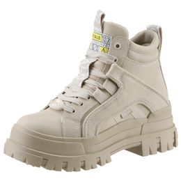 Buffalo Damen Schn&uuml;rboots &raquo;ASPHA NC MID&laquo; Schn&uuml;rstiefelette, High Top Sneaker mit weicher Schaftrandpolsterung beige 39