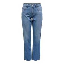 Only Damen Only Gerade Jeans &raquo;ONLLUMI MW MOM STRAIGHT DNM PIM920 NOOS&laquo; blau XL (42), L&auml;nge 32