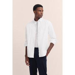 Bugatti Damen Bugatti Langarmhemd &raquo;Button-Down&laquo; Oxford Modern Fit wei&szlig; XL, Normalgr&ouml;&szlig;en