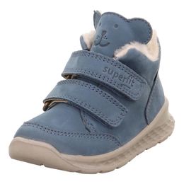 Superfit Jungen Lauflernschuh &raquo;BREEZE WMS: mittel&laquo; Barfu&szlig;schuh mit zwei Klettverschl&uuml;ssen, Gr&ouml;&szlig;enschablone zum Download blau 23