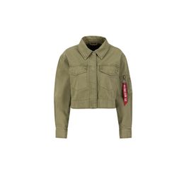 Alpha Industries Damen Bomberjacke &raquo;Deck Jacket Cropped Wmn&laquo; gr&uuml;n XS
