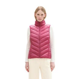 Tom Tailor Damen Tom Tailor Steppweste mit Rei&szlig;verschlusstaschen pink M