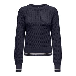Only Damen Only Strickpullover &raquo;ONLASA LS DETAIL O-NECK CC KNT&laquo; blau L (40)