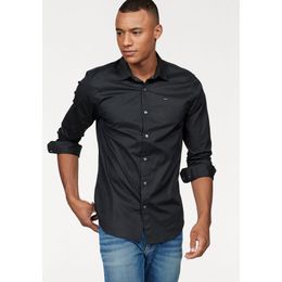 Tommy Jeans Herren Langarmhemd &raquo;Sabim Stretch Hemd Shirt&laquo; Stretch Hemd, Premium, Slim Fit, mit Elasthan schwarz M, N-Gr