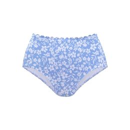 Vivance Damen Bikini-Hose &raquo;Leni&laquo; mit gelaserter Wellenkante blau 38, N-Gr
