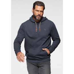 MAN'S WORLD Man's World Herren Kapuzensweatshirt, lange &Auml;rmel, lockere Passform, unifarben, mit Kapuze blau 5XL (72/74)